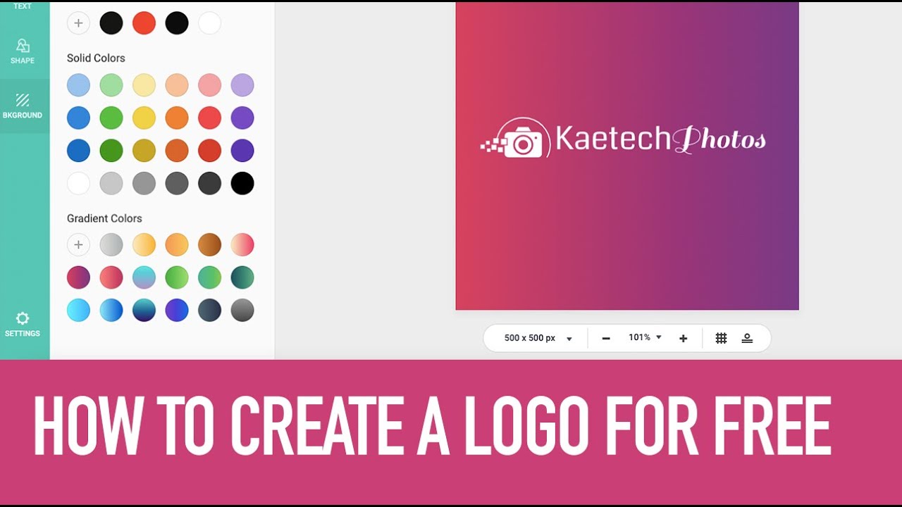 How to make a logo for free for any brand or business - YouTube