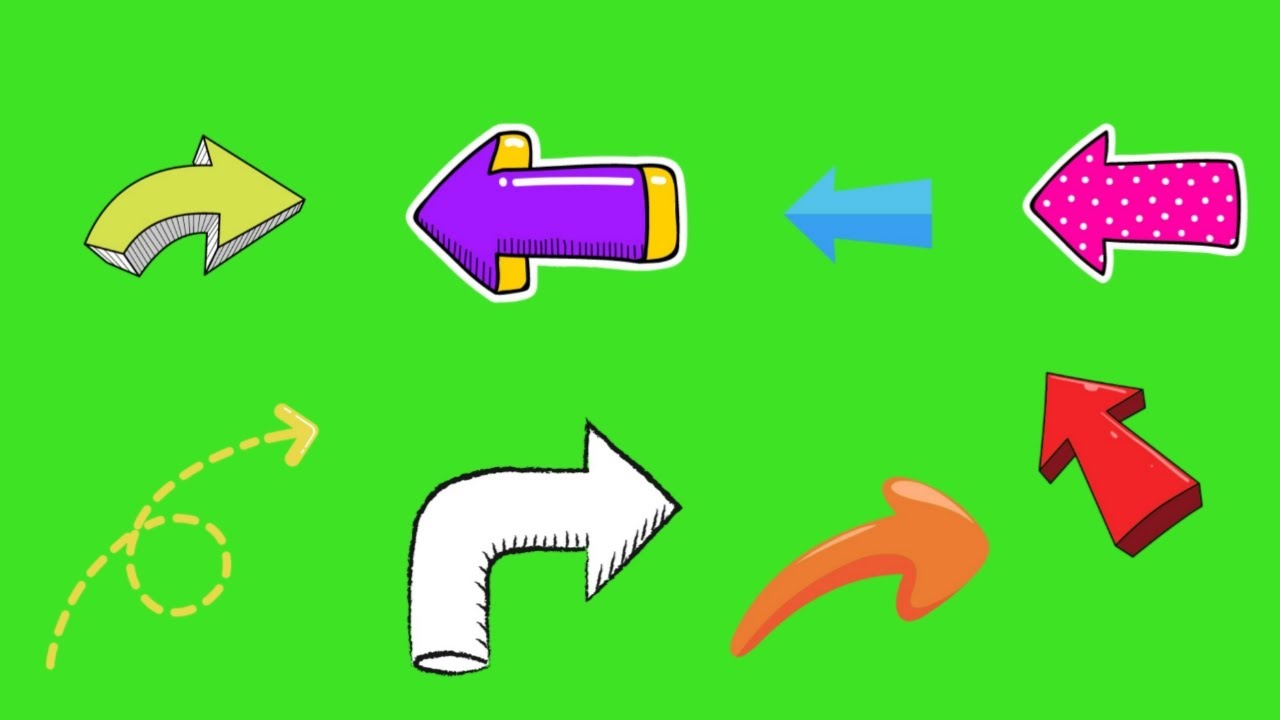 Arrow Animation green Screen Video - Multiple Arrow - YouTube