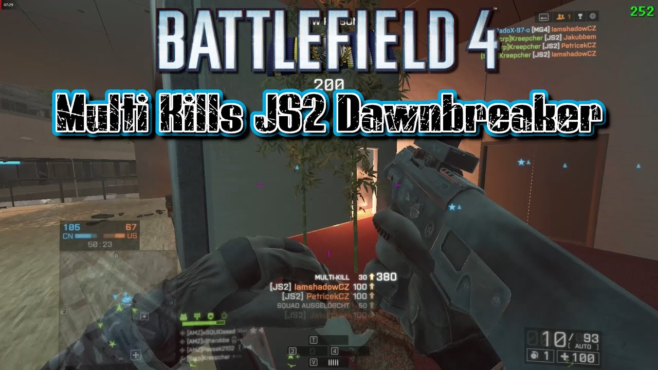 Multi Kills JS2 Gameplay Dawnbreaker Battlefield 4 - YouTube