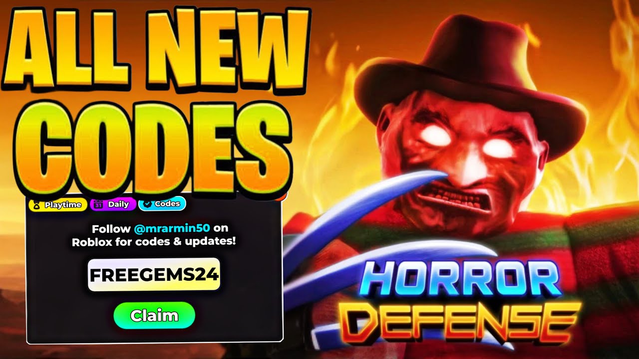 *NEW* ALL WORKING CODES FOR HORROR TOWER DEFENSE IN 2024! ROBLOX HORROR ...