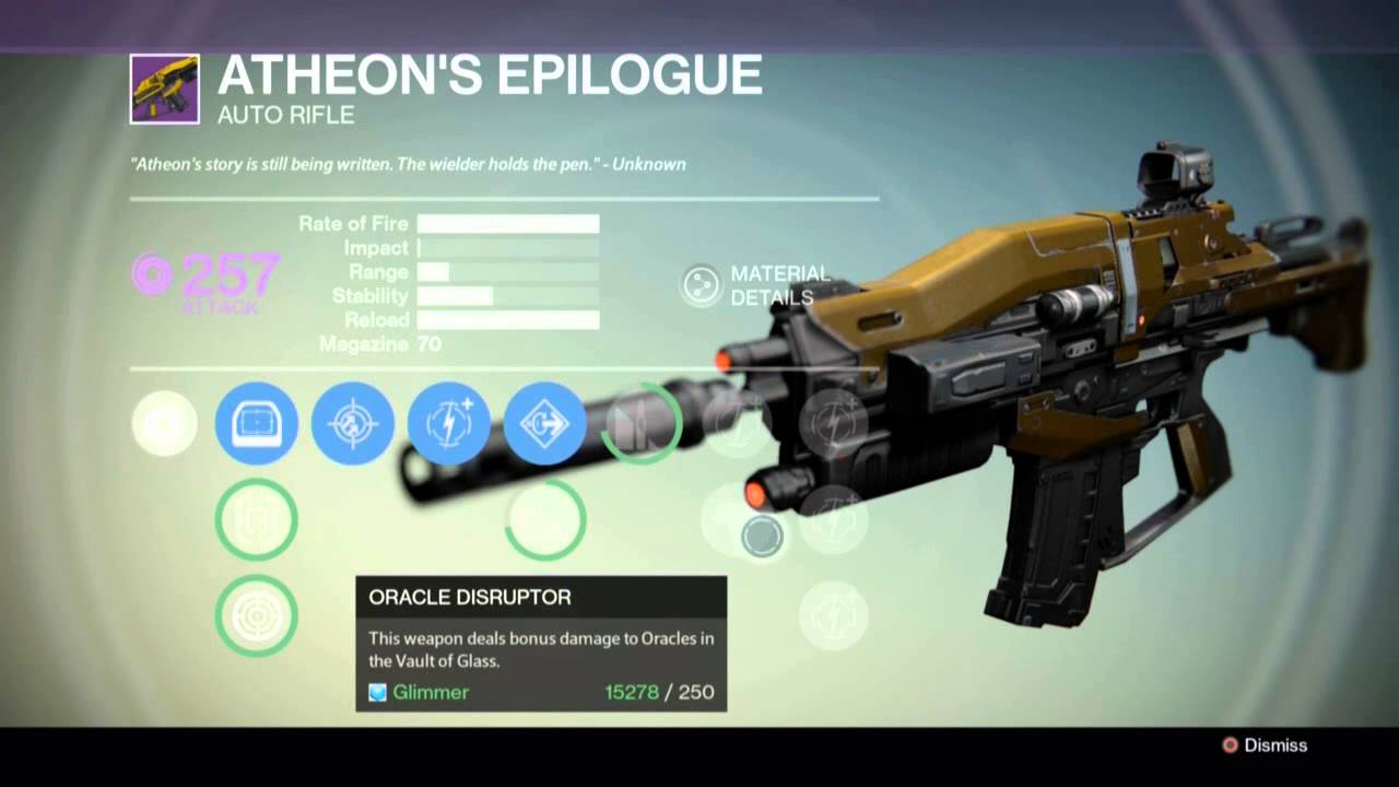 Destiny - RAID: Gun - Atheon's Epilogue - Auto Rifle - YouTube