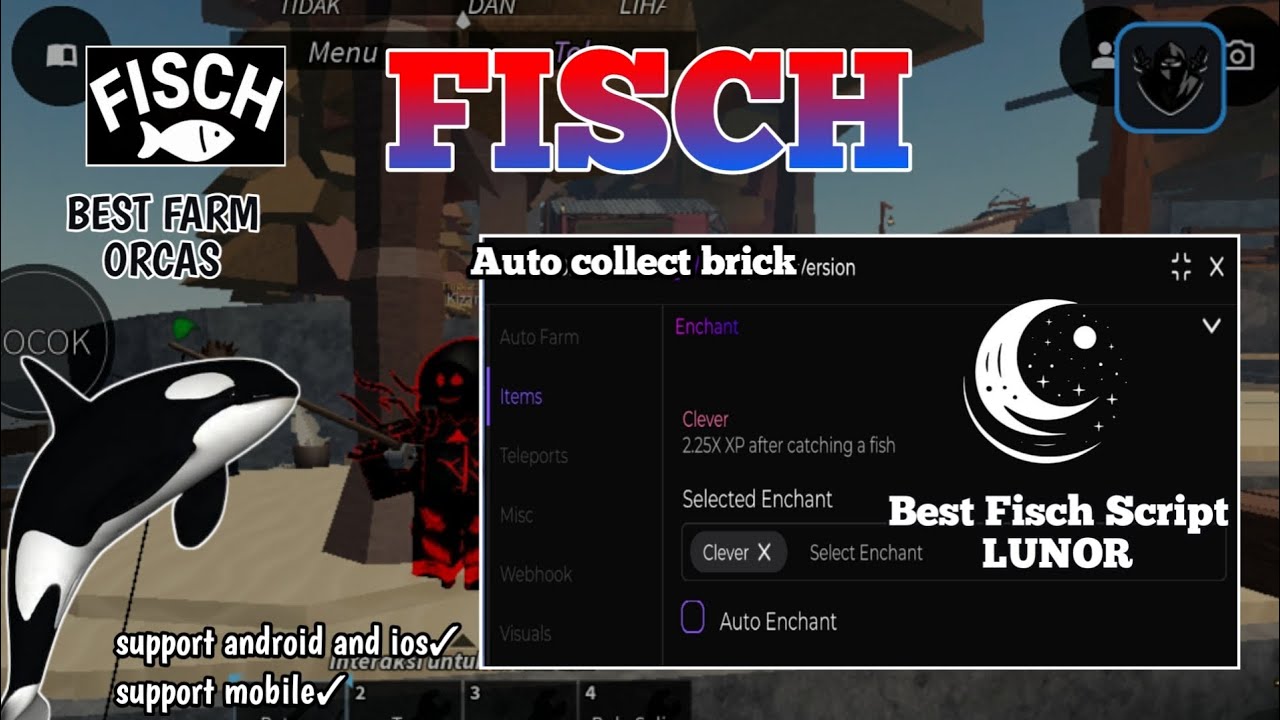 [NEW] ROBLOX FISCH SCRIPT (LUNOR) AUTO FIND ORCAS😱 || FISCH INFINITE ...