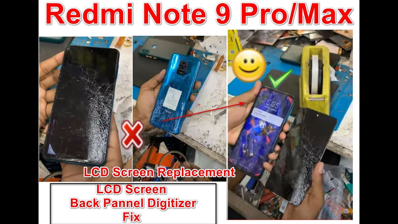 Redmi Note 9 Pro/Max LCD Screen + Back Pannel Replacement || Redmi 9 ...