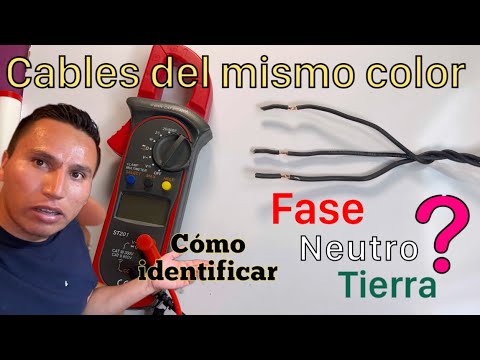 Como identificar Fase, Neutro y tierra en cables del mismo color