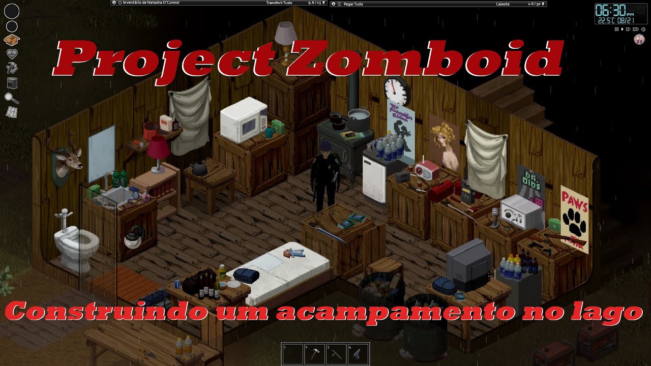 Construindo minha base no lago em Project Zomboid - YouTube