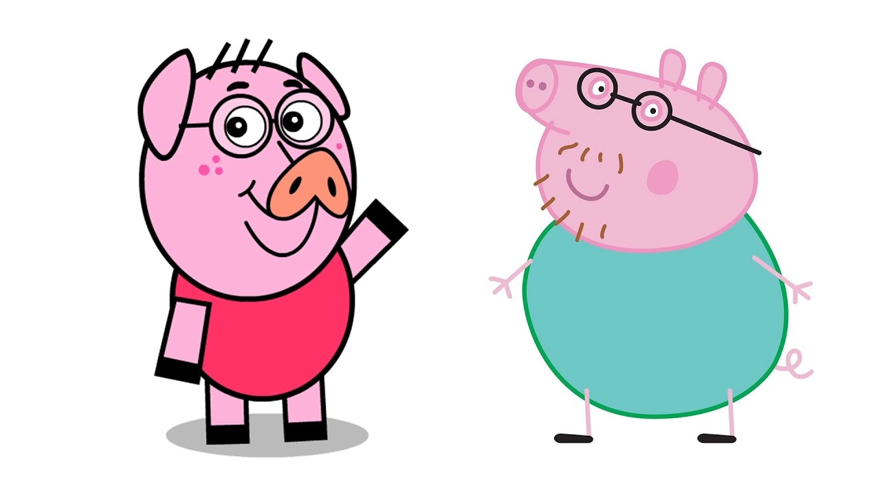 #peppapig : Inspiration for Drawing Pappa Pig Cartoon Characters - YouTube