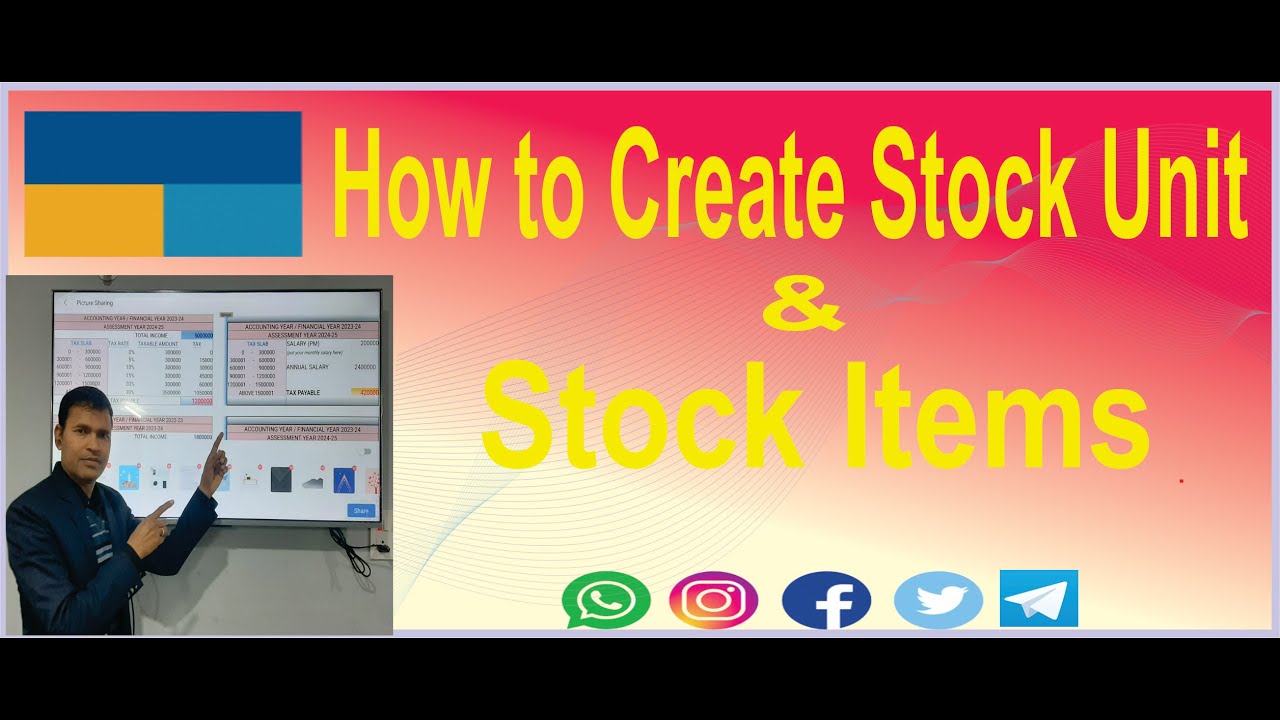 TALLY PRIME 3 STOCK UNIT & STOCK ITEMS CREATION WITH GST DETAILS - YouTube