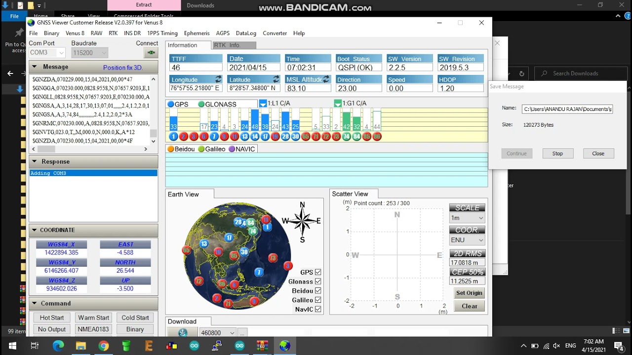 Skytraq S1216F8‐GI3 L5 L1 GPS/GLONASS working - YouTube
