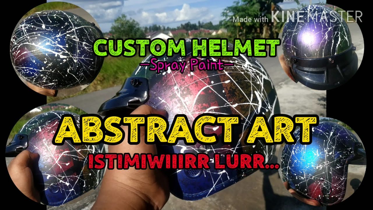 Custom Paint Helmet " Motif Abstract Art " full color - DAILY PAINTING ...