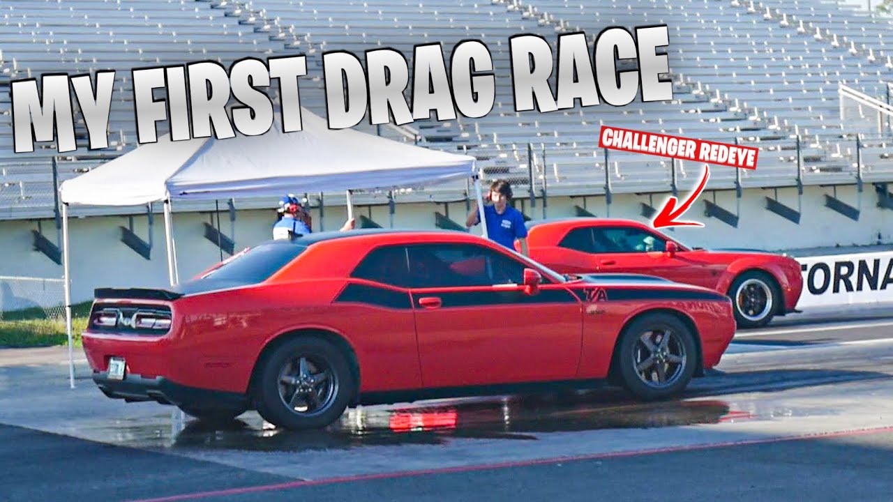 MY FIRST TIME DRAG RACING THE HELLCAT RED EYE CHALLENGER!!! - YouTube