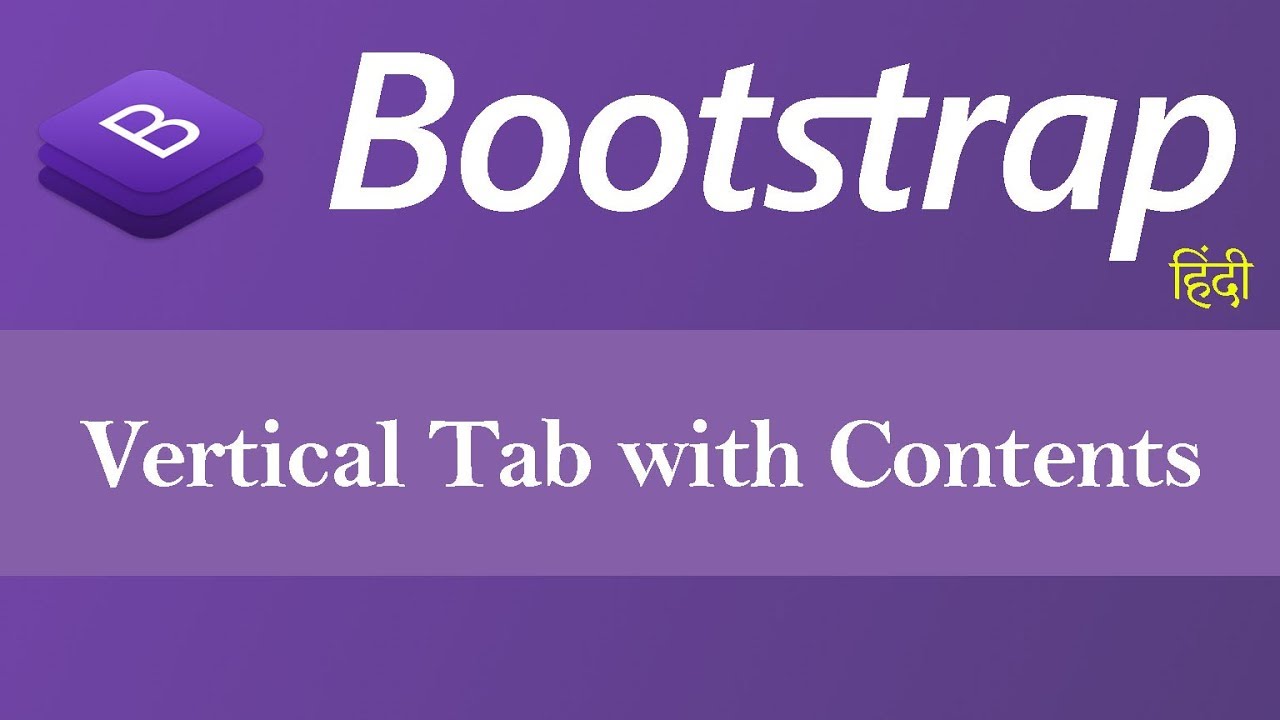 Vertical Tab with Their Contents in Bootstrap (Hindi) - YouTube