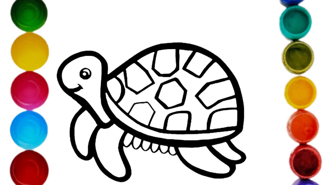 Turtle Drawing Easy For kids || How to draw Turtle step by step ...
