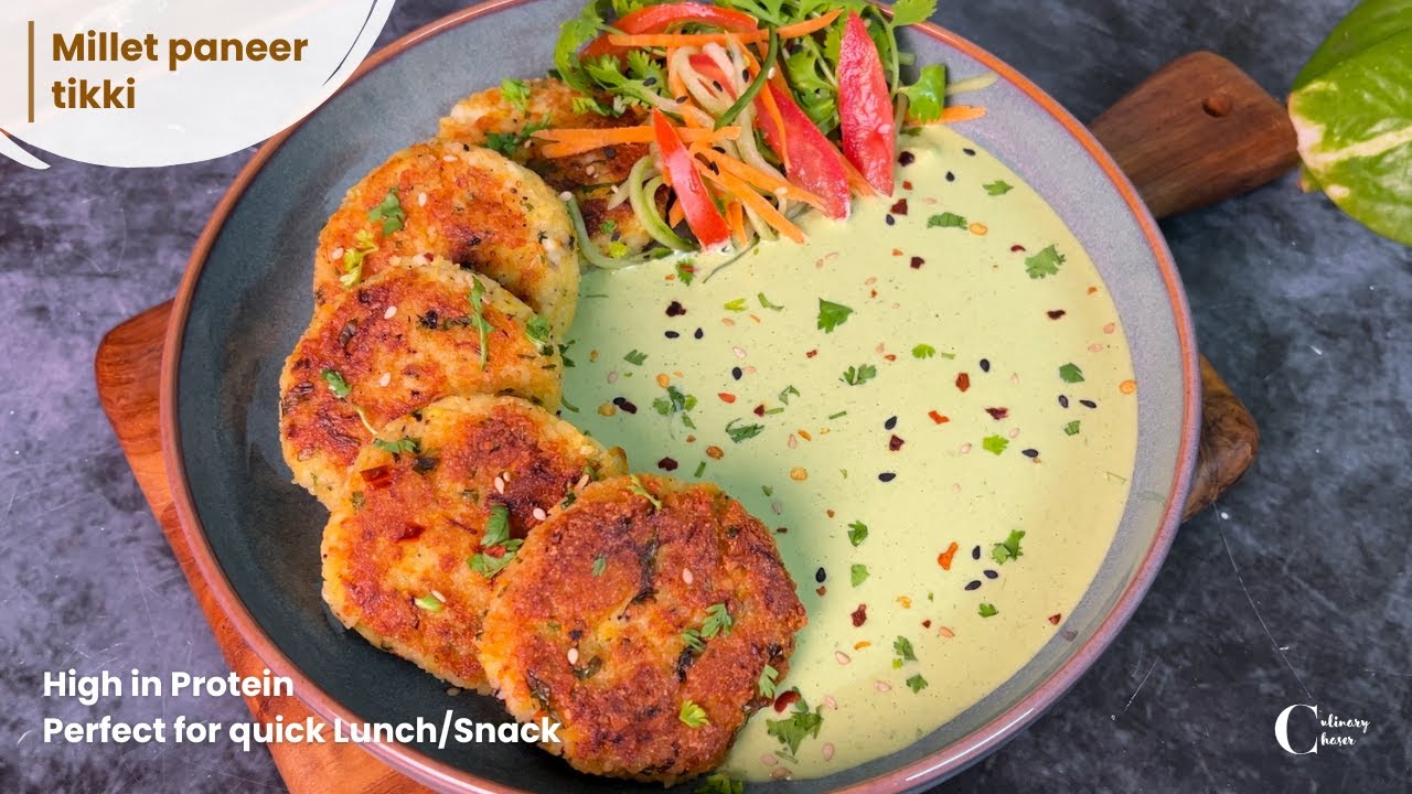 Millet Tikki with Creamy High Protein Dip | Millet Cutlet | Healthy ...