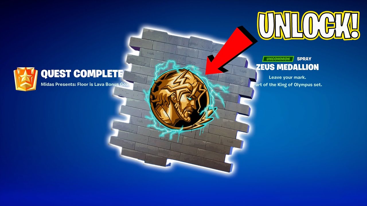 Unlock The Zeus Medallion Spray (Midas Presents Floor is Lava Quests ...