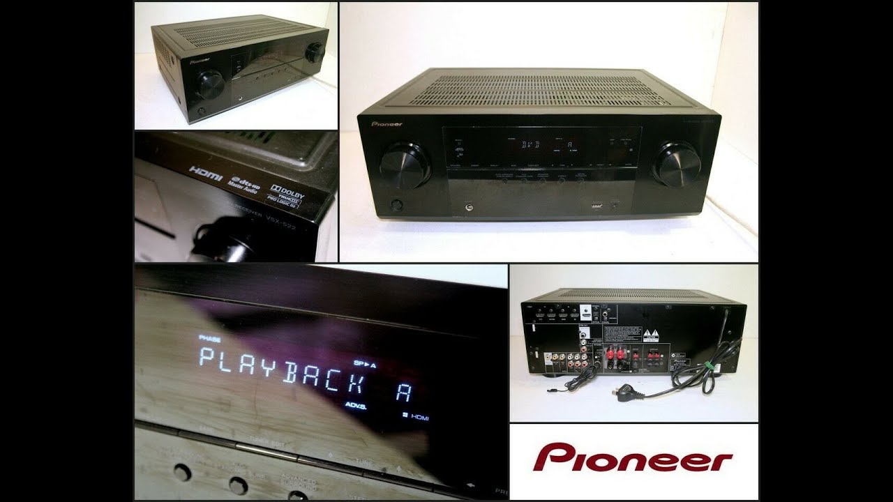 PIONEER VSX-522 5.1 Channel USB HDMI Tuner Amplifier Stereo AV Receiver ...