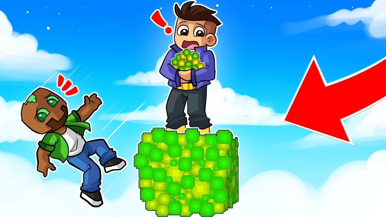 MINECRAFT pero SOBREVIVIMOS en sólo 1 BLOQUE de EXPERIENCIA 😱 HARDY y ...