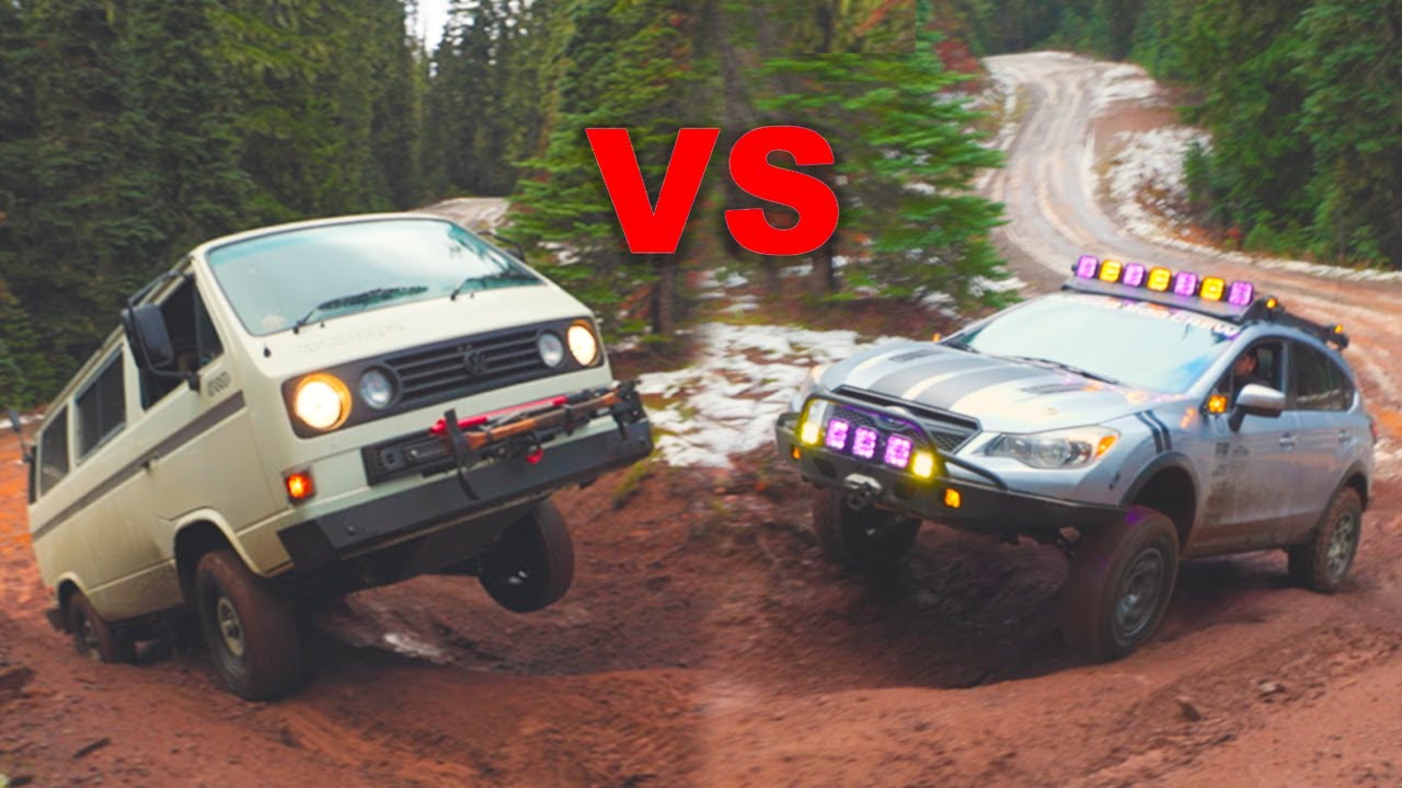 1986 VW Bus V.S Highly Modified Subaru - Overland Winter Camping - Van ...