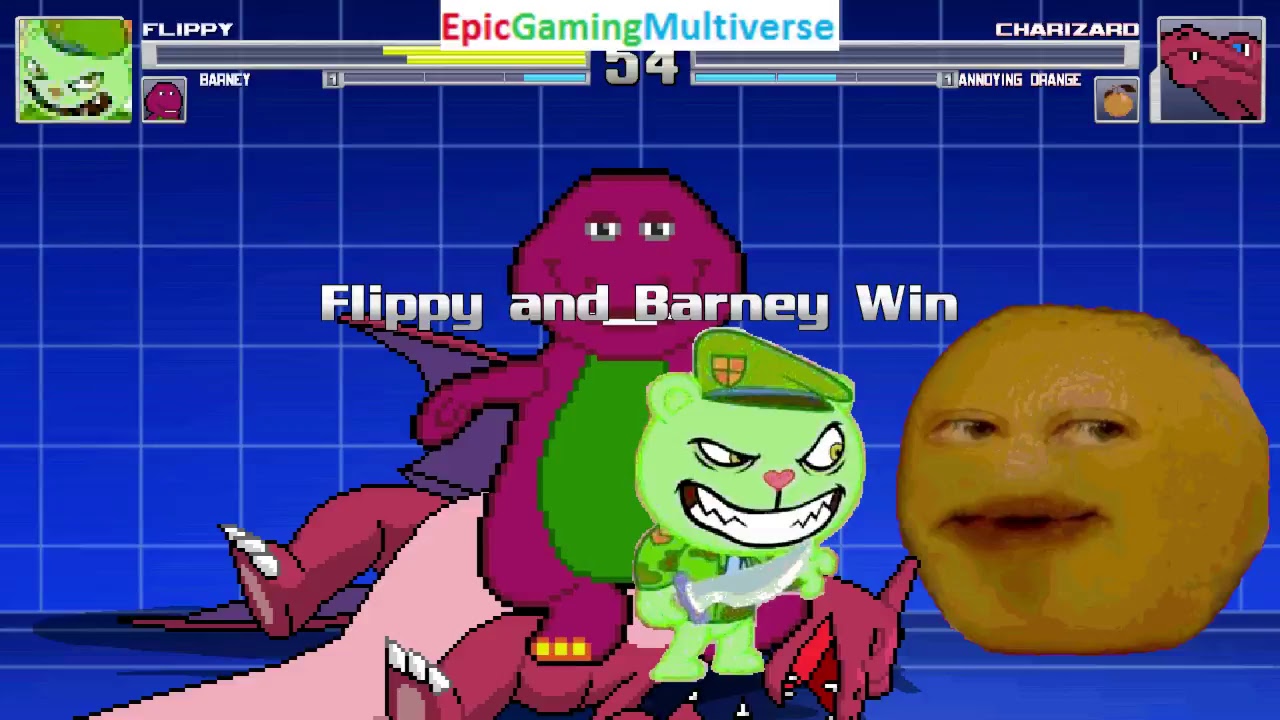 MUGEN Matches / Battles / Fights Of Flippy The Bear, Barney The ...