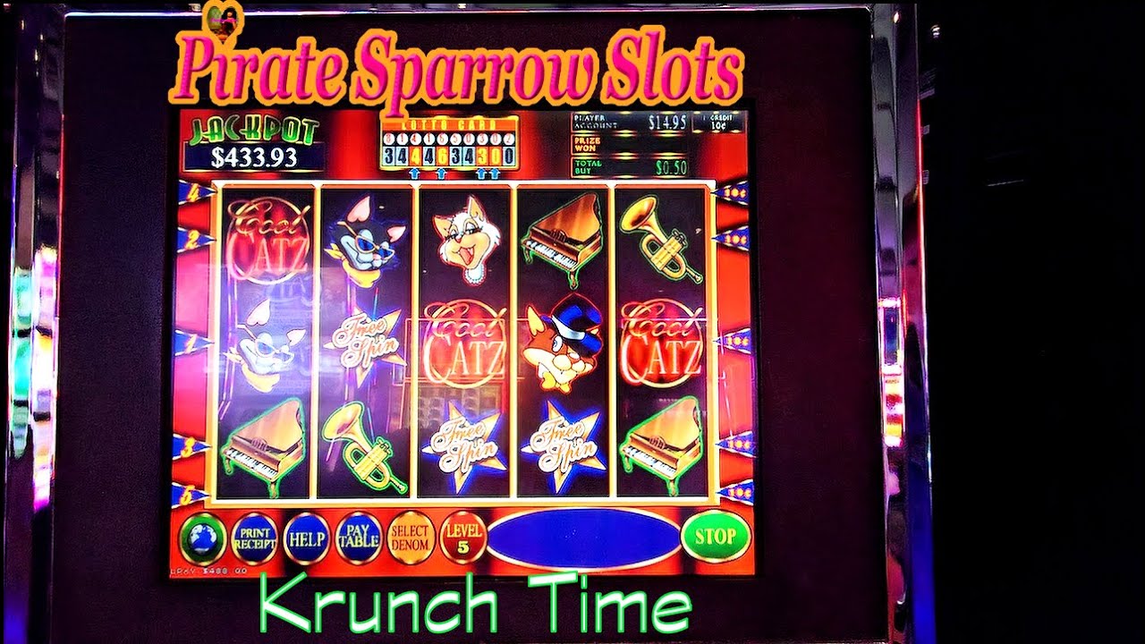 Cool Catz Rare 5 Line Slot Bonus Plus Free Spins! On Krunch Time - YouTube