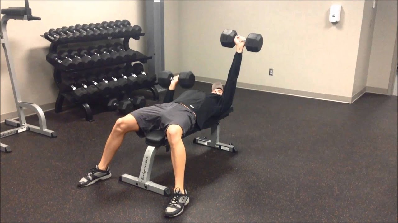 DB Bench Press Alternate Arm - YouTube
