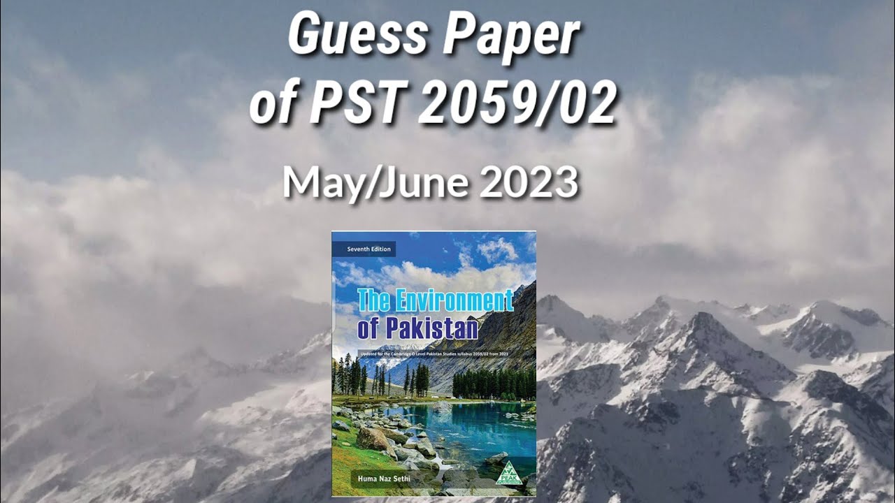 Guess Paper || PST || 2059/02 || May/June 2023 - YouTube
