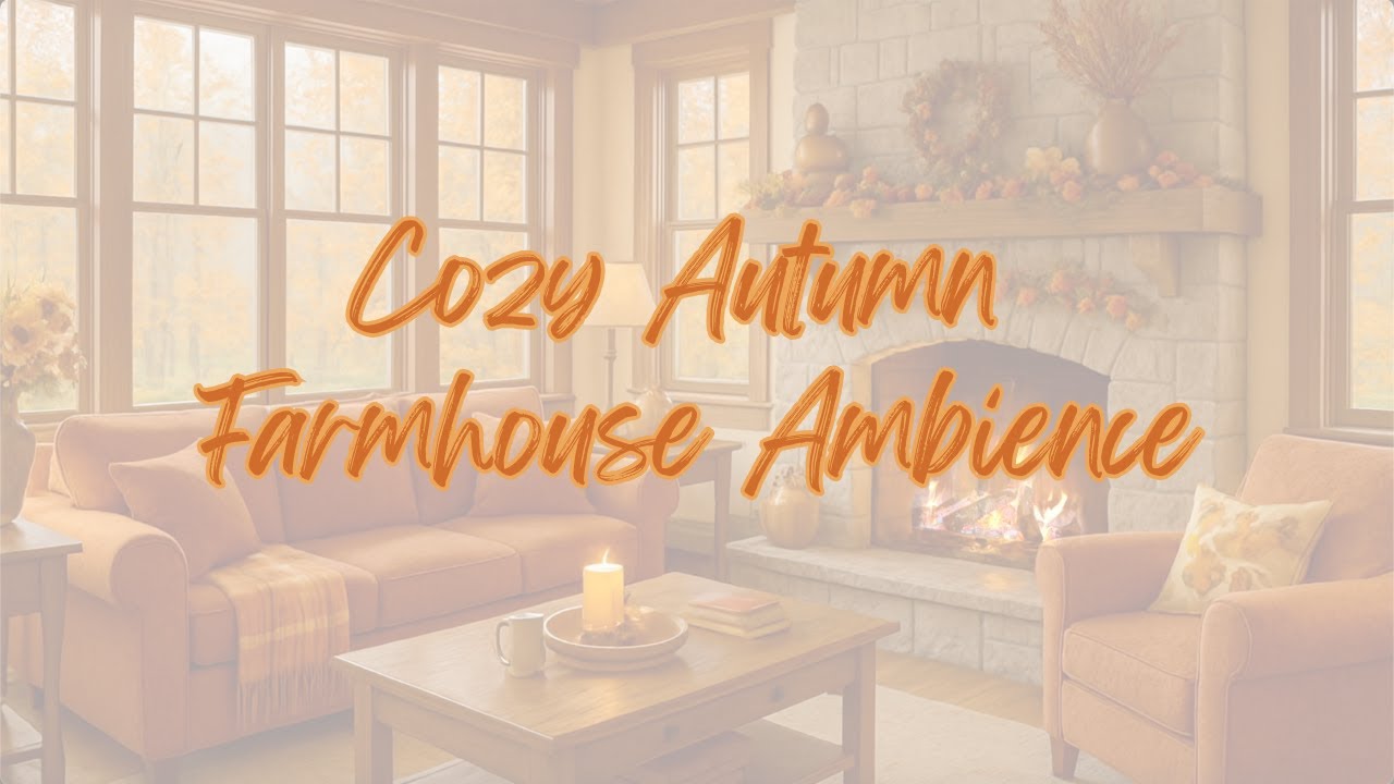 Cozy Autumn Farmhouse Reading Ambience | Crackling Fire - YouTube