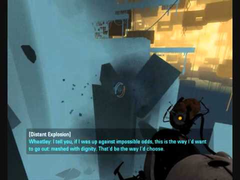 Portal 2 - Chapter 9 noclipping and exploring the outside world - YouTube