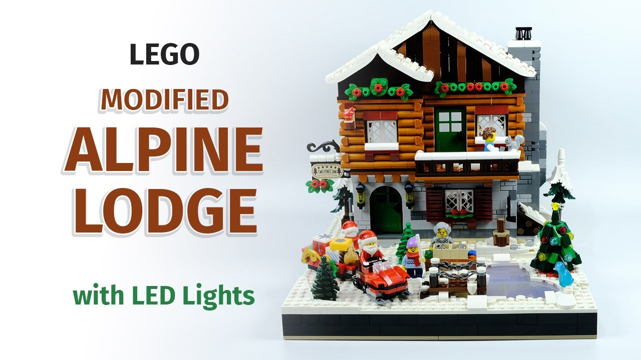 LEGO Modified Alpine Lodge (10325) with DIY LED Lights | Christmas 2024 ...