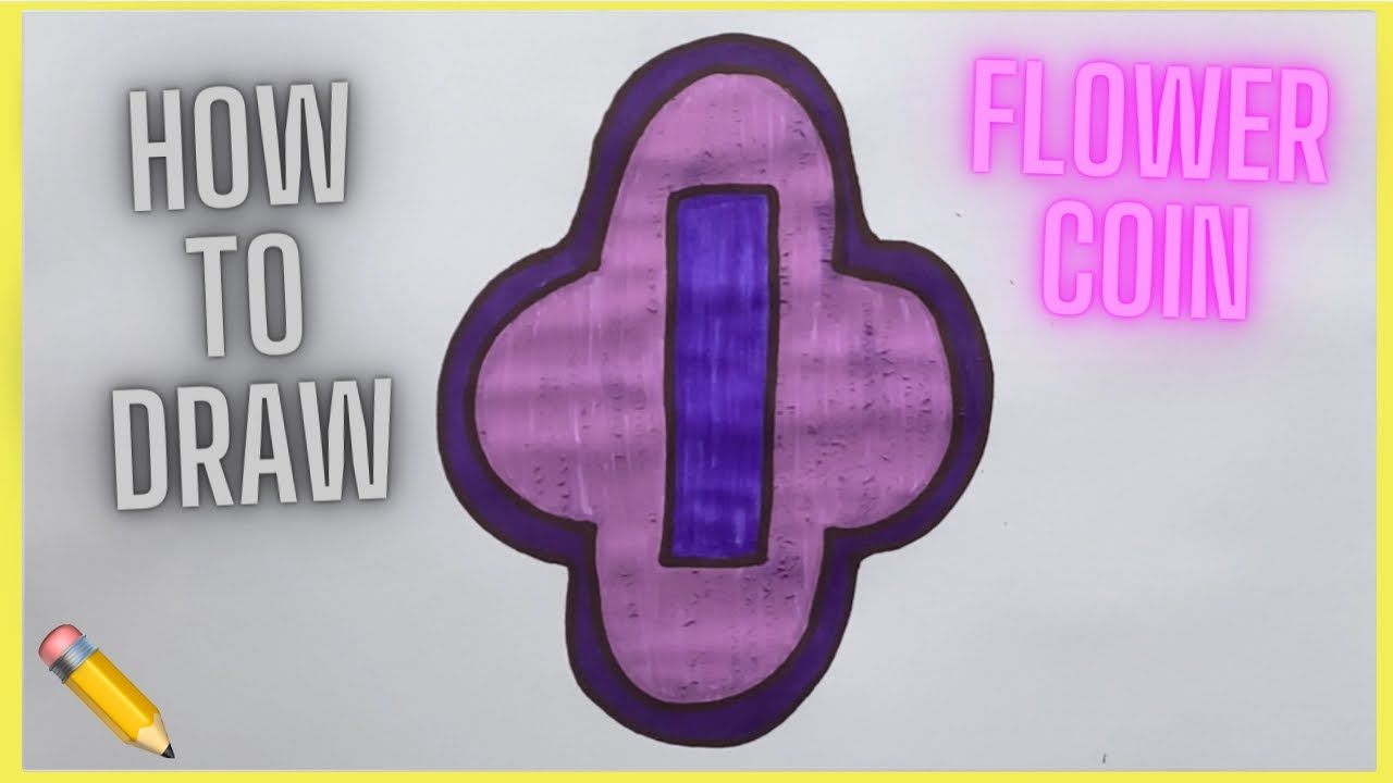 How to draw Flower Coin ️ Super Mario Wonder drawings - YouTube