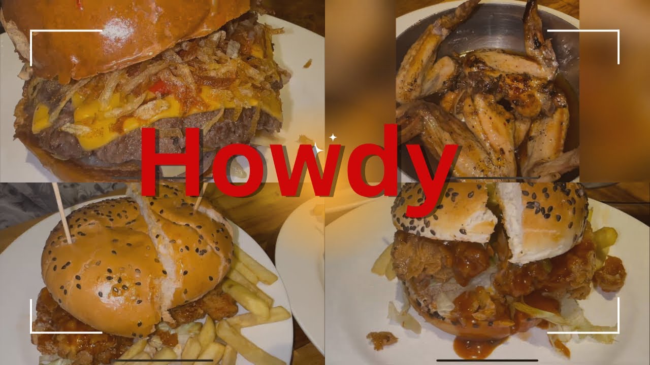 Howdy burgers Baked Wings Fries - YouTube