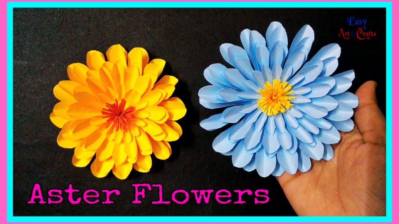 DIY Aster Flowers - Beautiful Aster Paper Flower - Paper Flower ...