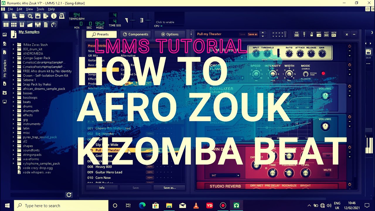 HOW TO MAKE AFRO ZOUK | KIZOMBA TYPE BEAT ( LMMS TUTORIAL) - YouTube
