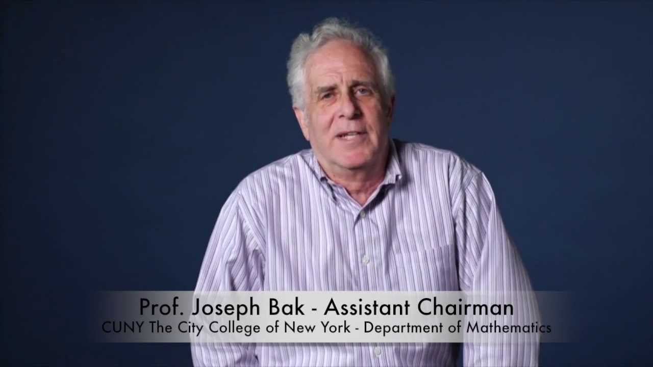 CCNY Department of Mathematics - Prof. Joseph Bak - YouTube