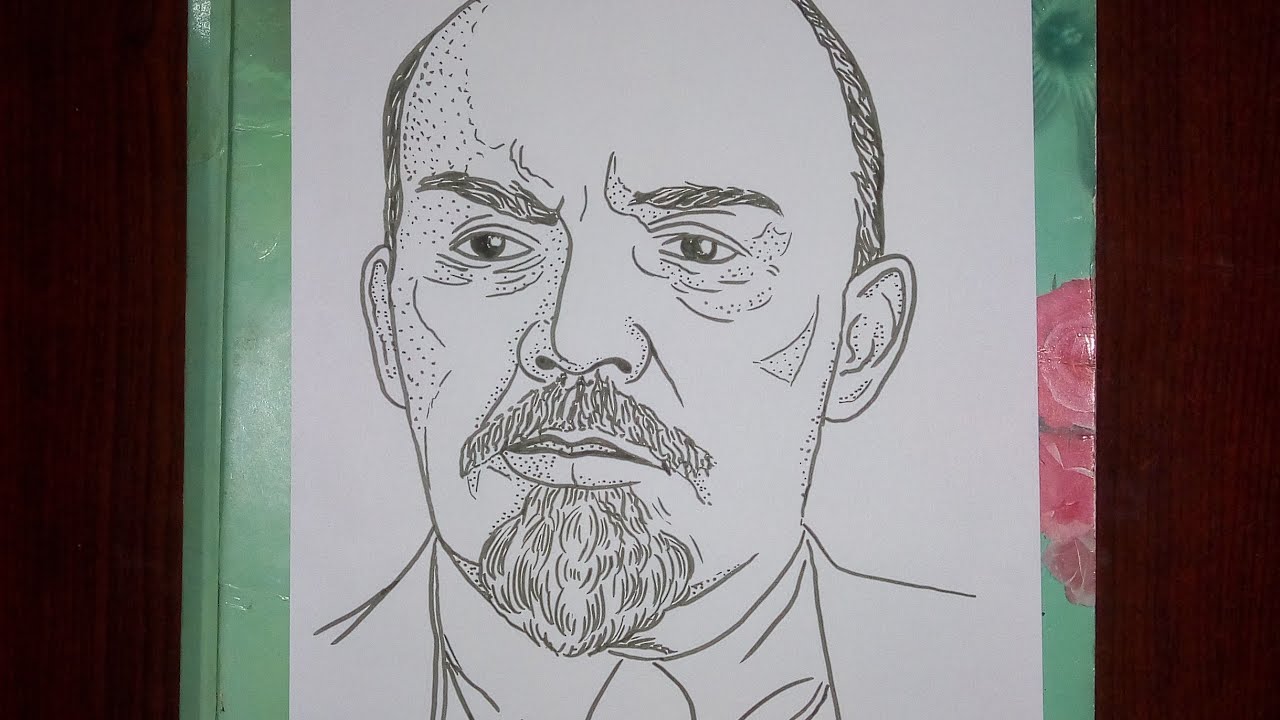 How to draw Lenin step by step || Easy Drawing of Vladimir Lenin - YouTube