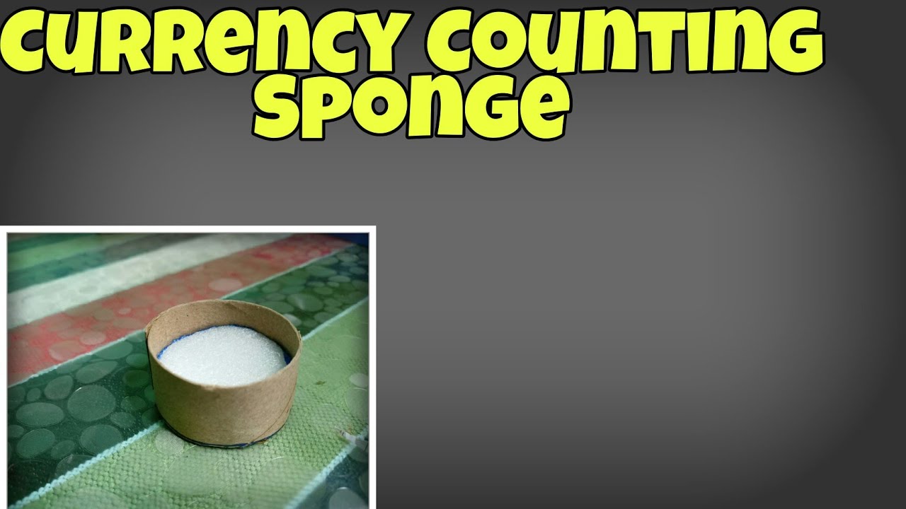 I made currency counting sponge at home || #DIY #CardboardDIY - YouTube