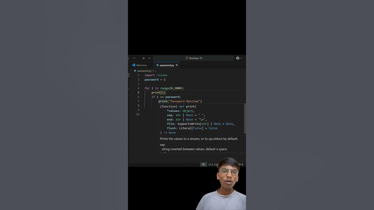 🚀 Python Password Cracker! 🔓 Try all combinations until the password is found!💡 #viralvideo # ...
