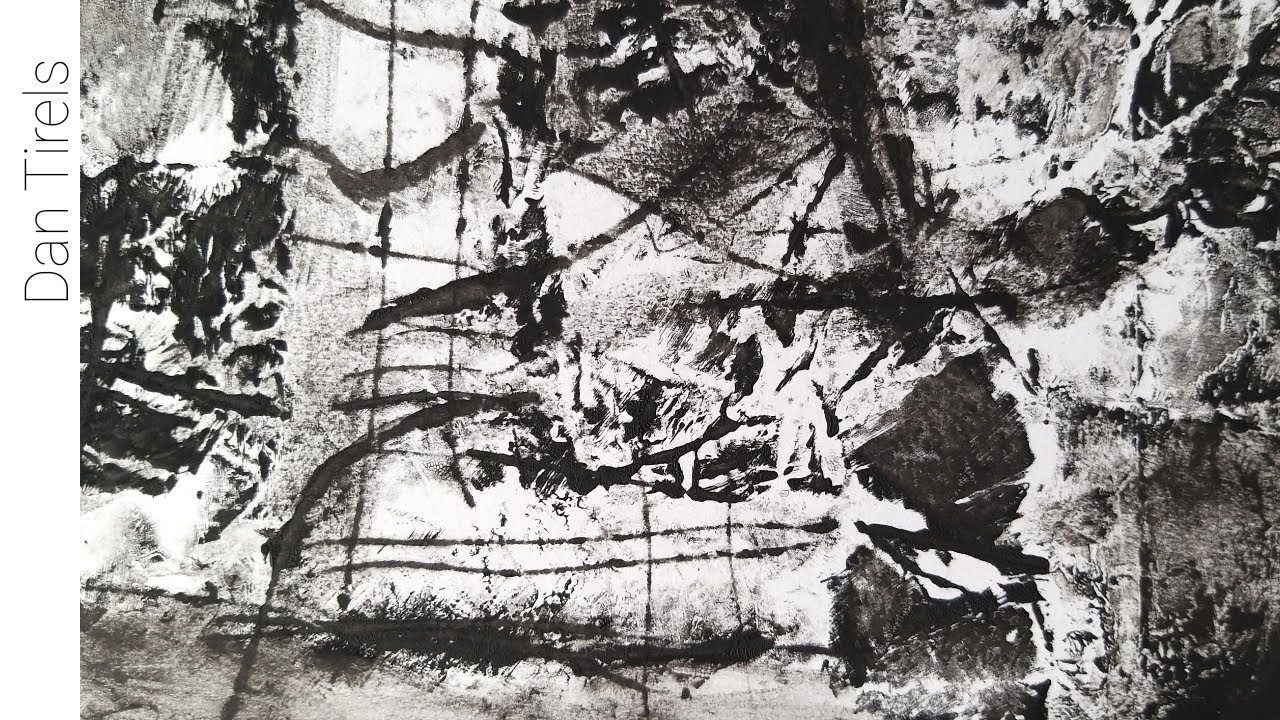 Quick low budget monoprint technique using foil and oil paint - YouTube