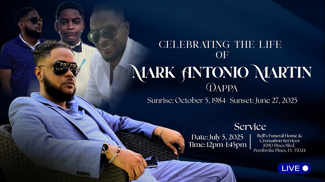 Celebrating The Life Of Mark Antonio Martin - YouTube