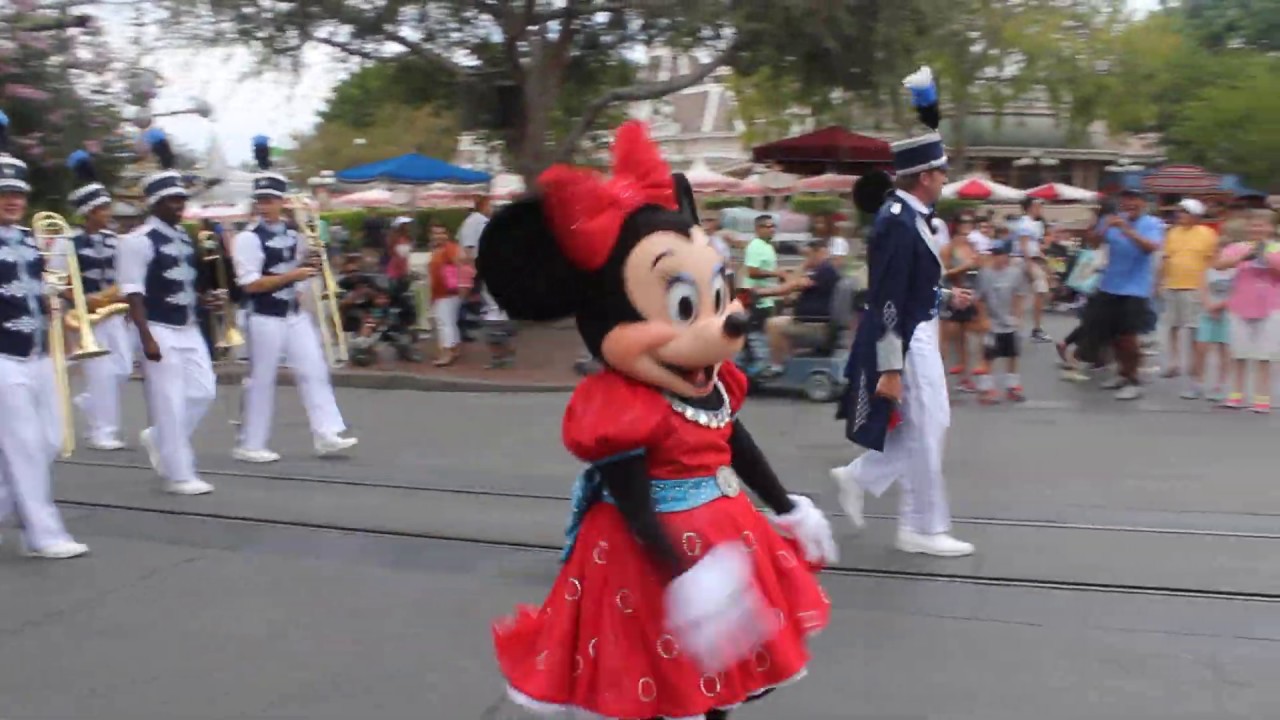 Disneyland Band marching with Mickey, Minnie & Friends - Disneyland ...