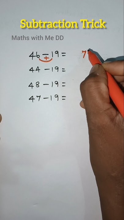 Subtraction Trick || Math tricks - YouTube