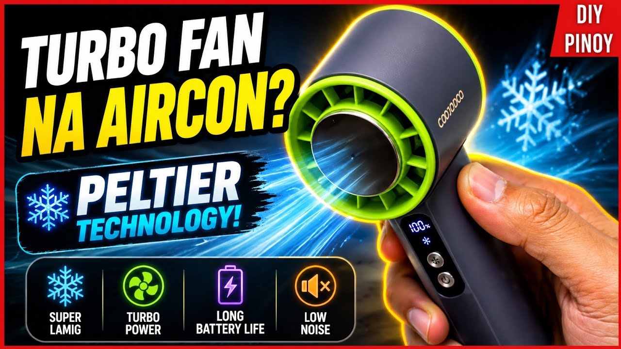TURBO FAN NA MAY AIRCON - GOOJODOQ PORTABLE FANS - YouTube