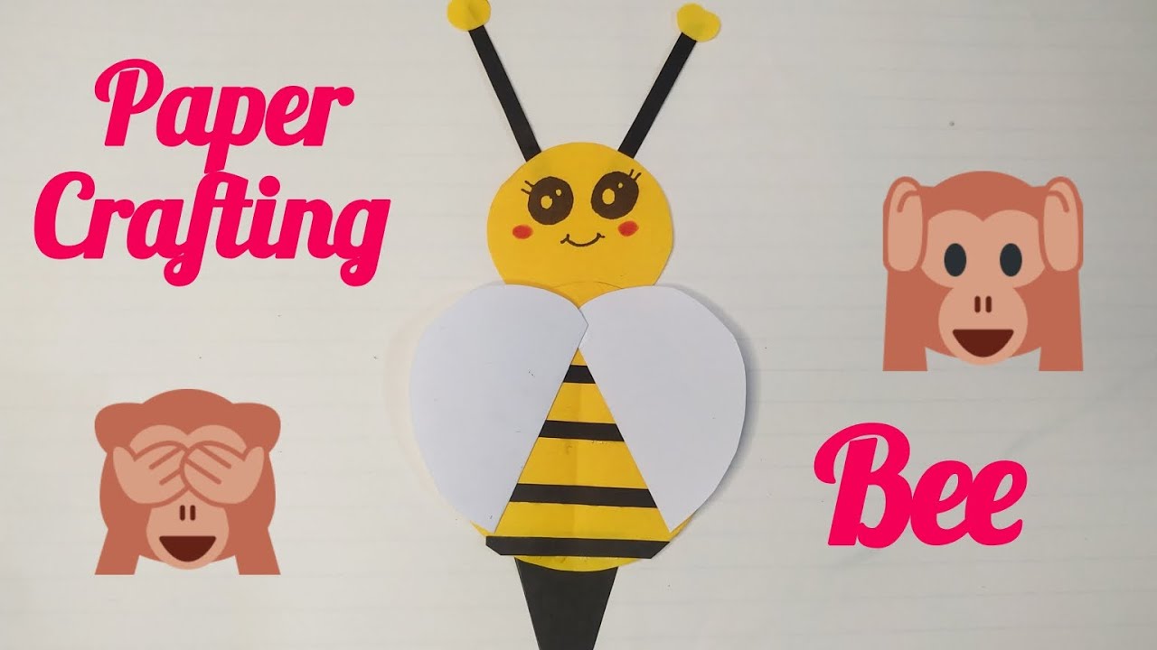 How to make a Bee out of paper |Diy paper honeybee craft|Easy paper ...