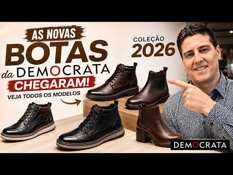 BOTAS MASCULINAS DEMOCRATA 2026 👞🔥 Qual a MELHOR bota para o inverno?