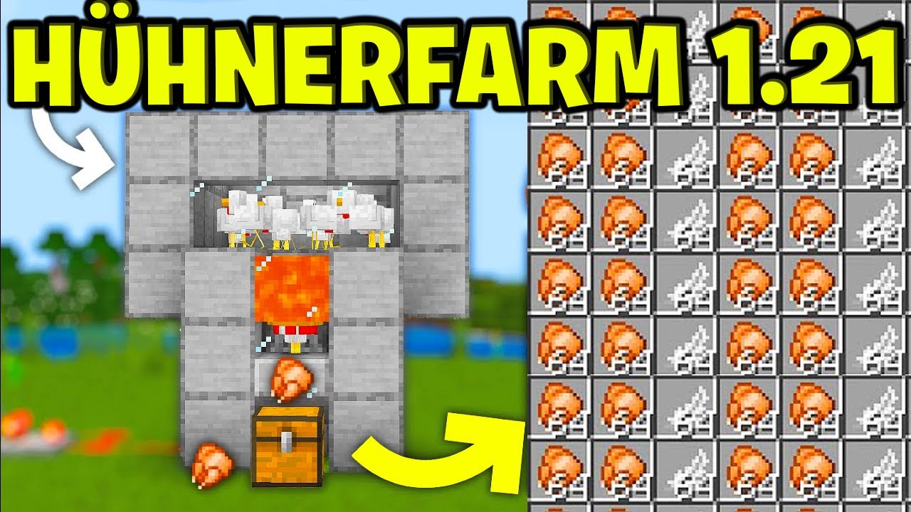 Minecraft Hühnerfarm bauen Tutorial 1.21 - Hühnerfarm bauen in ...