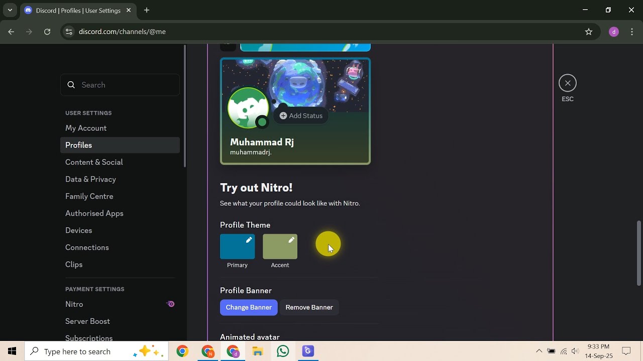 How To Change Your Discord Banner Without Nitro - YouTube