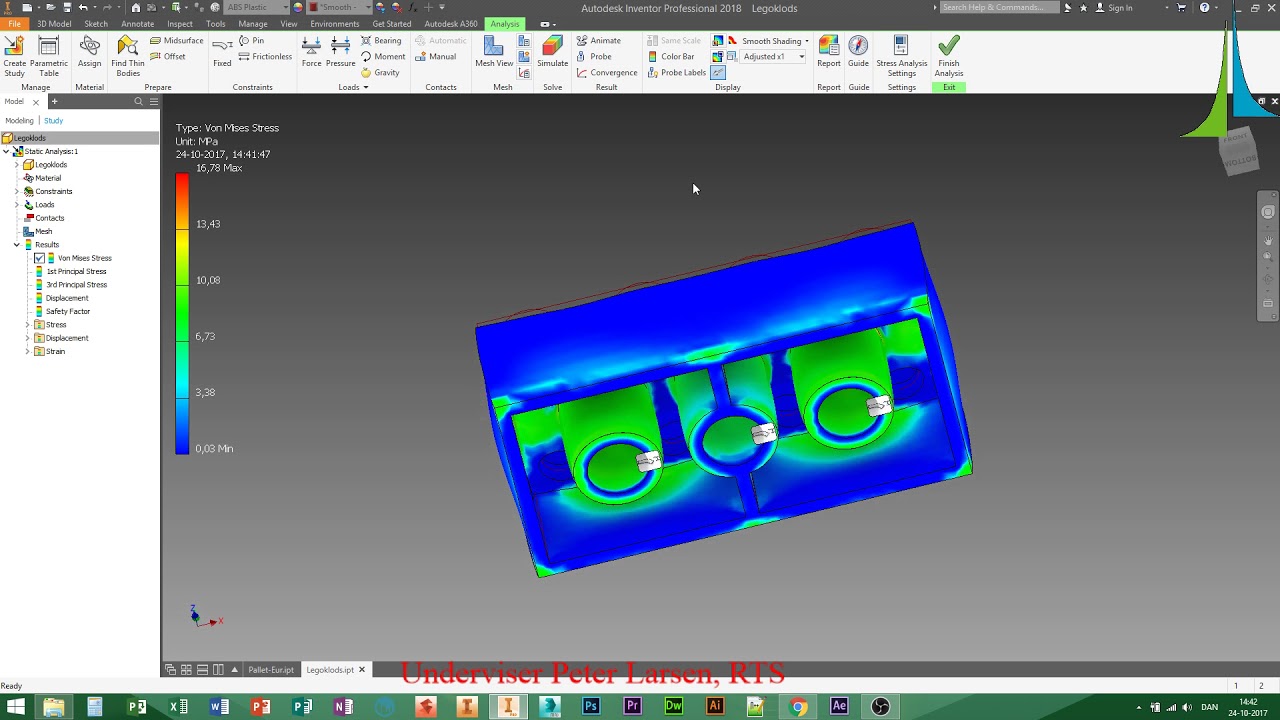 Inventor Stress Analysis - YouTube