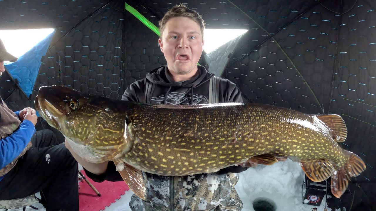 Big northern, lake trout fishing in 40 feet of water!! - YouTube