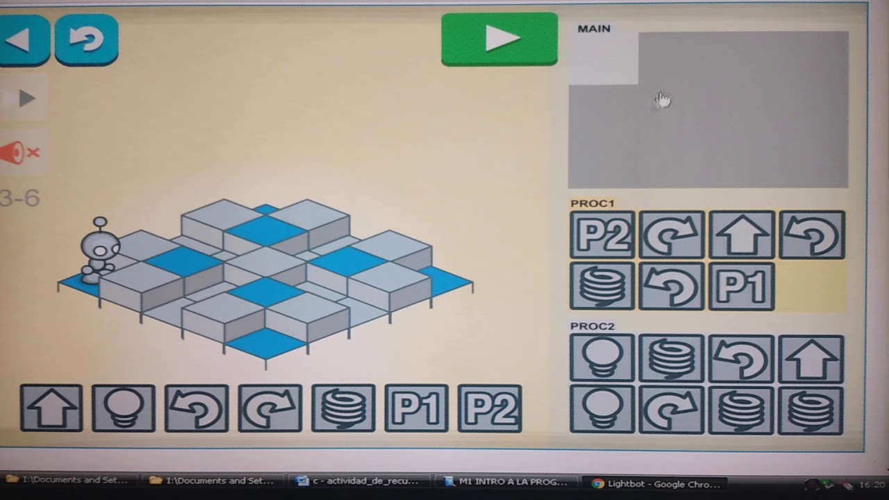 Lightbot nivel 3 level 6 (Oscar arce) - YouTube