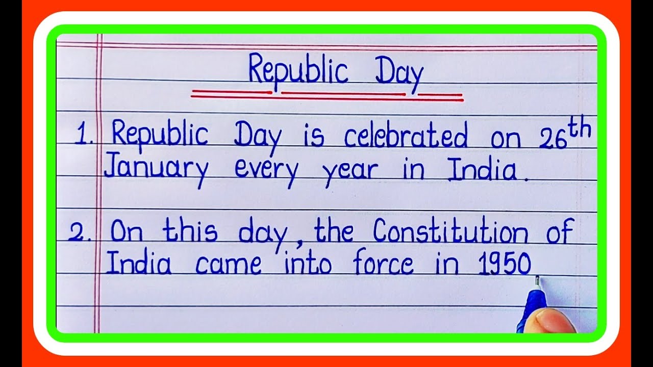 10 Lines On Republic Day In English Republic Day 10 Lines Essay Writing 10 Lines On Republic Day In English Republic Day 10 Lines Essay Writing