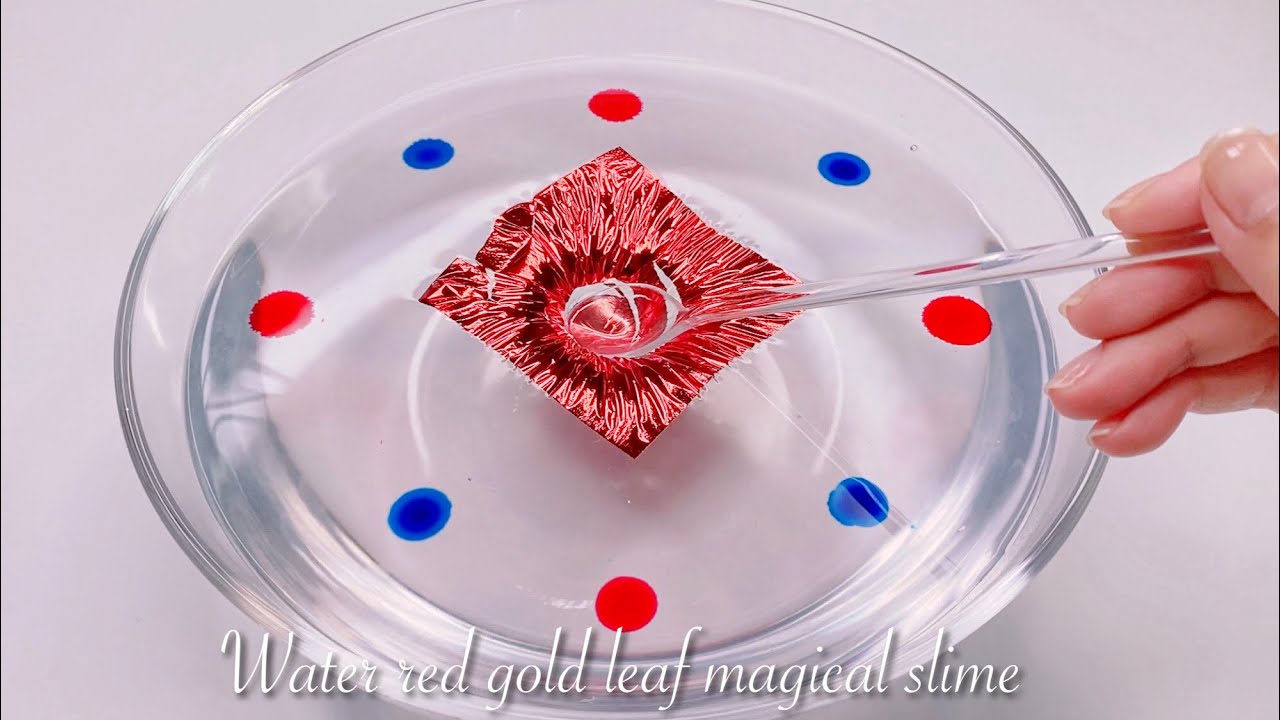 【ASMR】💈赤色金箔マジカルたぷたぷスライム💈【音フェチ】Water red gold leaf magical slime - YouTube